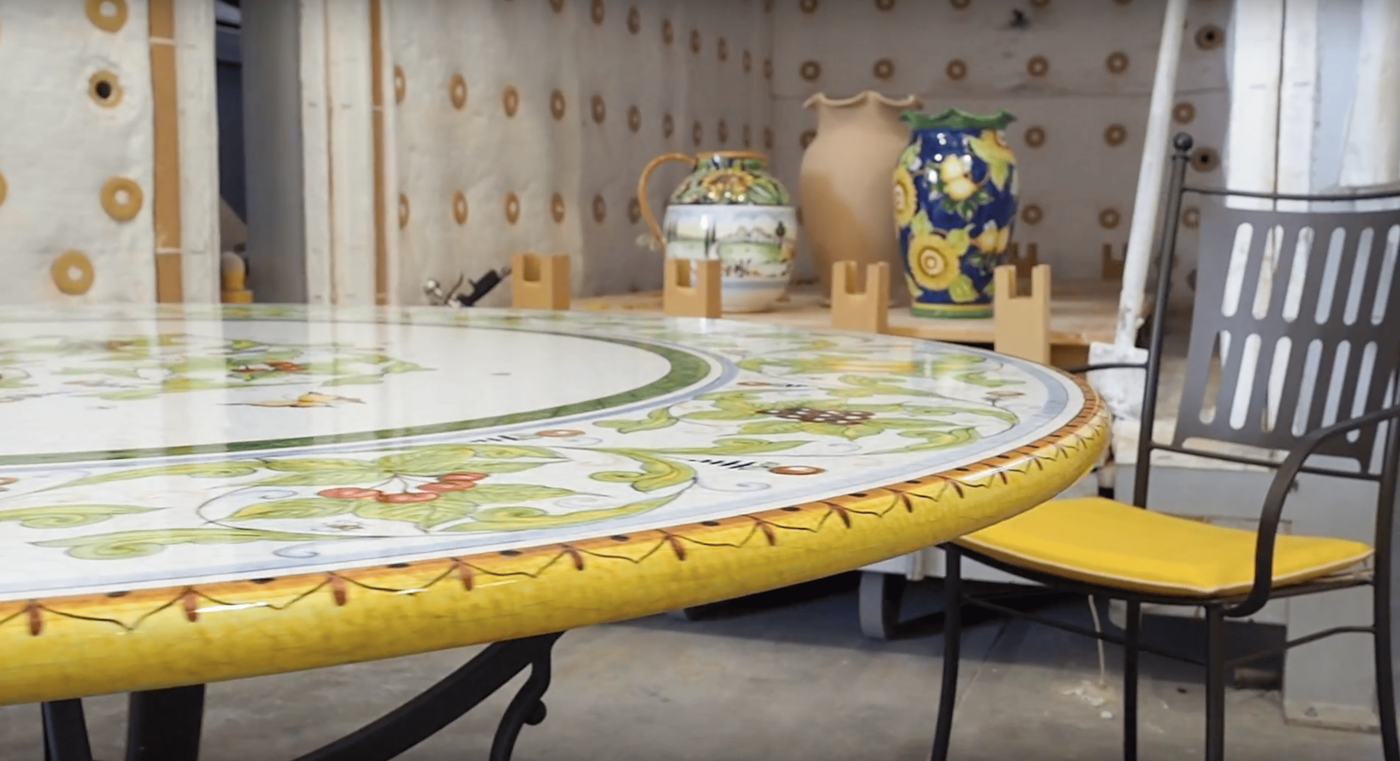 Tavoli da giardino in ceramica Deruta